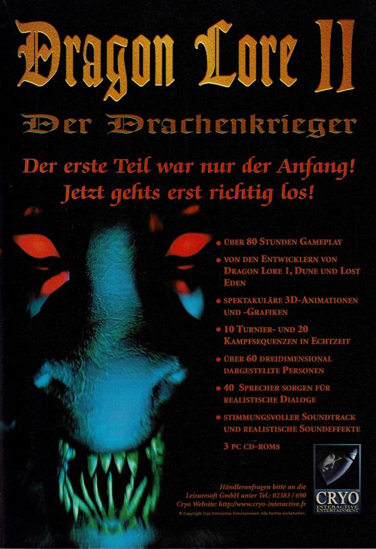 Dragon Lore II: The Heart of the Dragon Man official promotional image ...