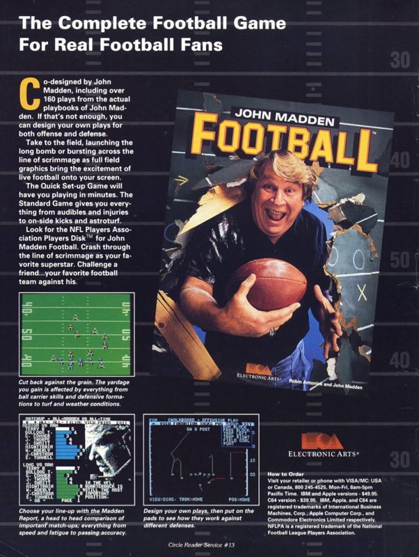 John Madden Football official promotional image - MobyGames