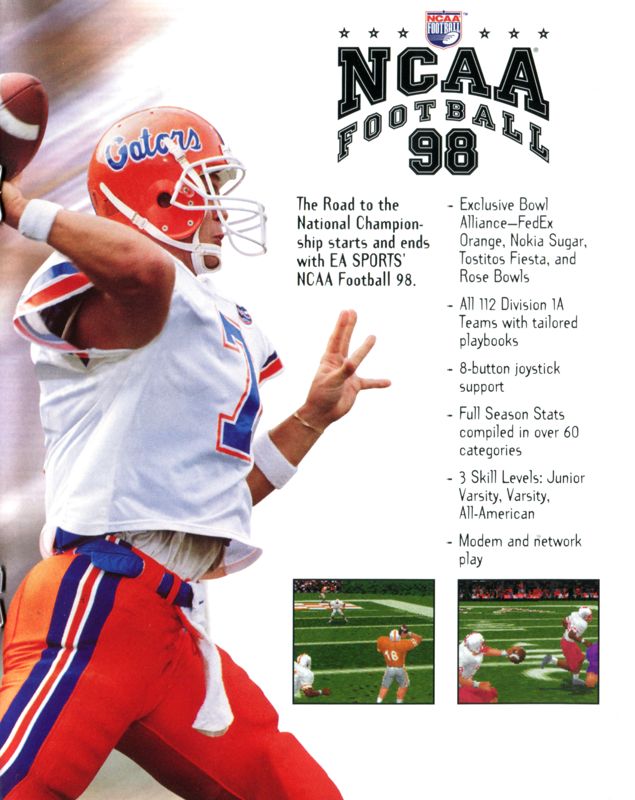 NCAA Football 98 official promotional image - MobyGames