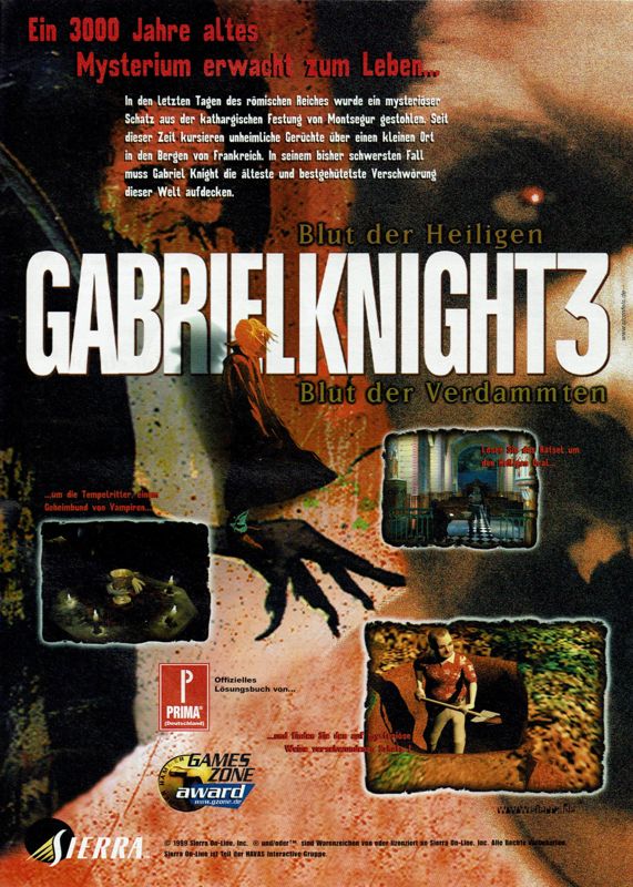 Gabriel Knight 3: Blood of the Sacred, Blood of the Damned official ...
