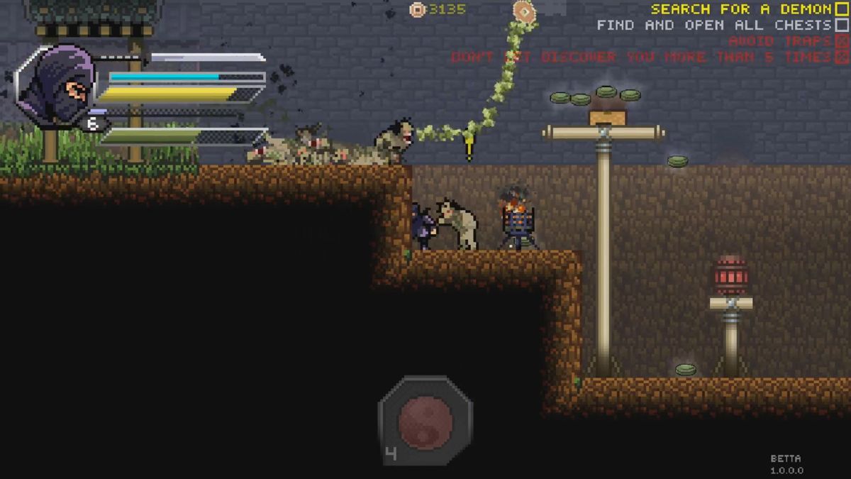 Pixel Shinobi: Nine demons of Mamoru official promotional image - MobyGames