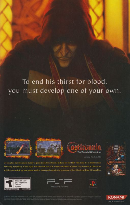 Castlevania: The Dracula X Chronicles official promotional image ...