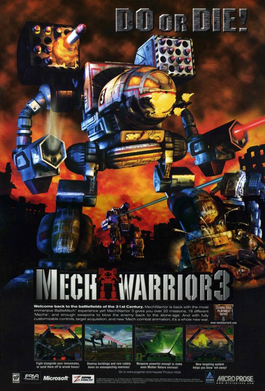 MechWarrior 3 official promotional image - MobyGames