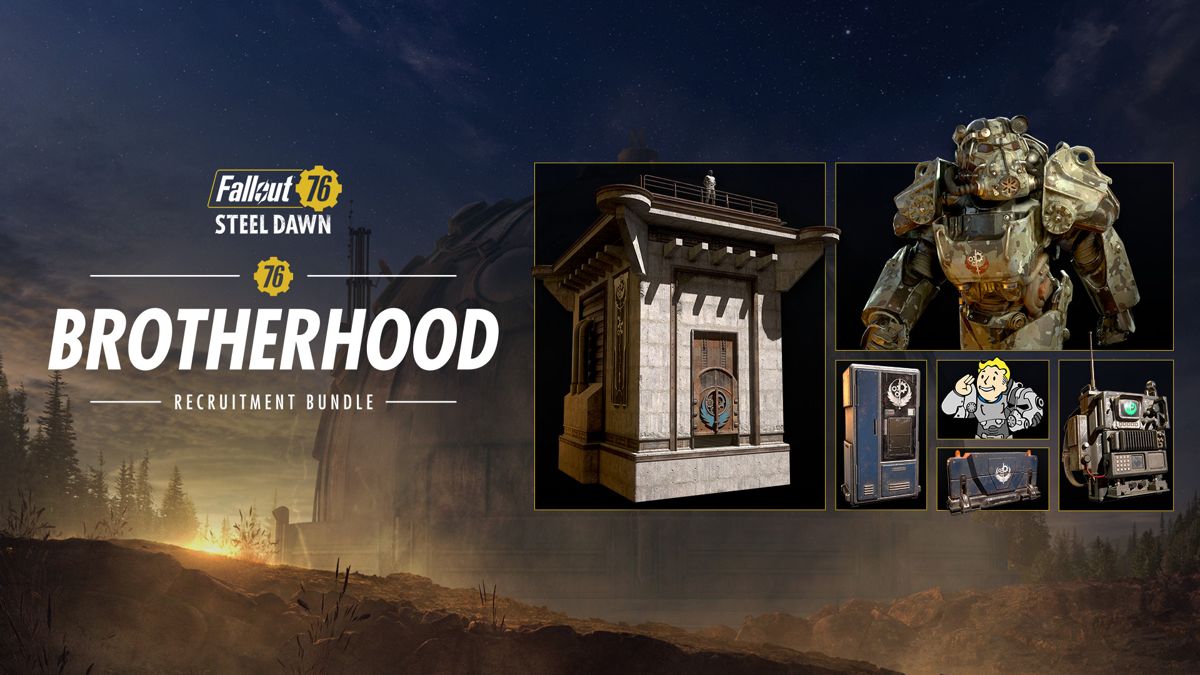 Fallout 76: Brotherhood Recruitment Bundle official promotional image ...