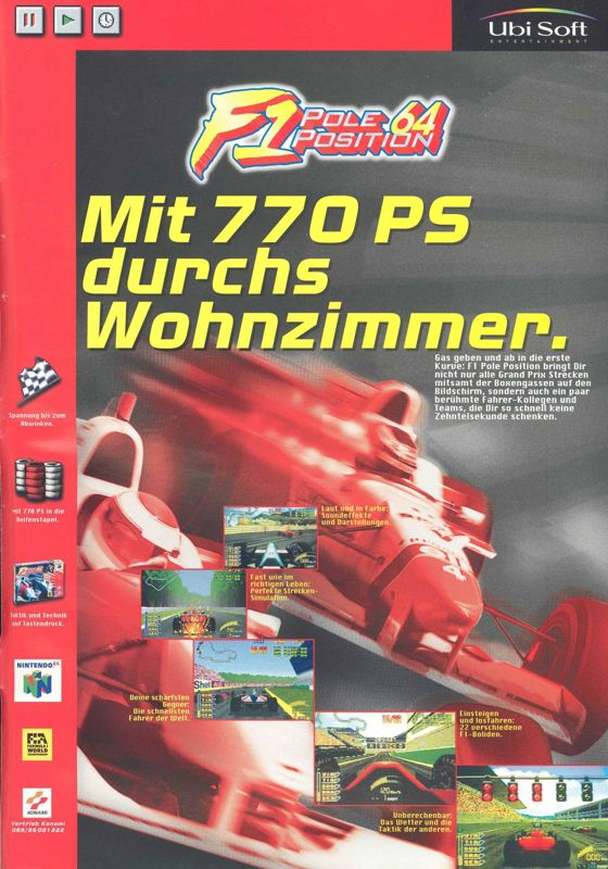 F1 Pole Position 64 official promotional image - MobyGames