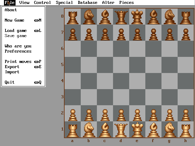 Screenshot of Complete Chess System (DOS, 1993) - MobyGames
