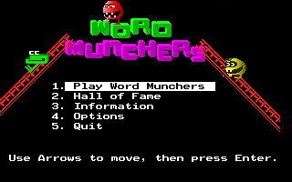 Screenshot of Word Munchers (DOS, 1985) - MobyGames