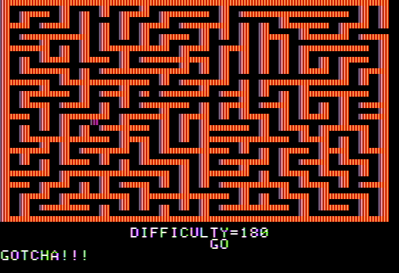 Screenshot of Advanced Dragon Maze (Apple II, 1978) - MobyGames