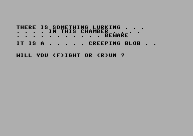 Screenshot of The Dungeon of Danger (Commodore 64, 1980) - MobyGames