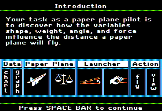 Screenshot of Paper Plane Pilot (Apple II, 1991) - MobyGames