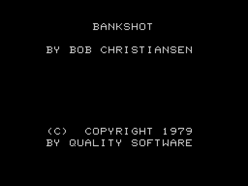 Match Cards / Bankshot (1979) - MobyGames