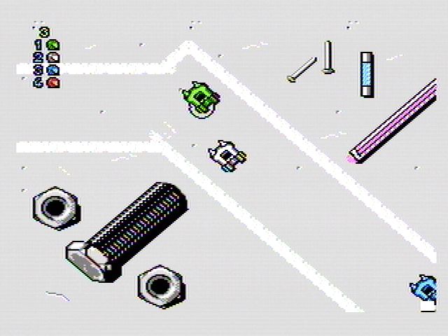 Screenshot of Micro Machines (NES, 1991) - MobyGames