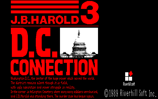 Screenshot of J.B. Harold 3: D.C. Connection (PC-88, 1989) - MobyGames