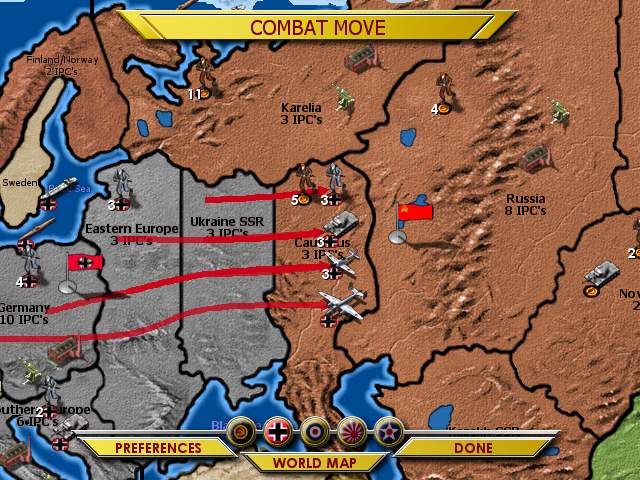 Screenshot of Axis & Allies (Windows, 1998) - MobyGames