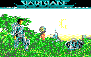 Screenshot of StarBlade (DOS, 1990) - MobyGames