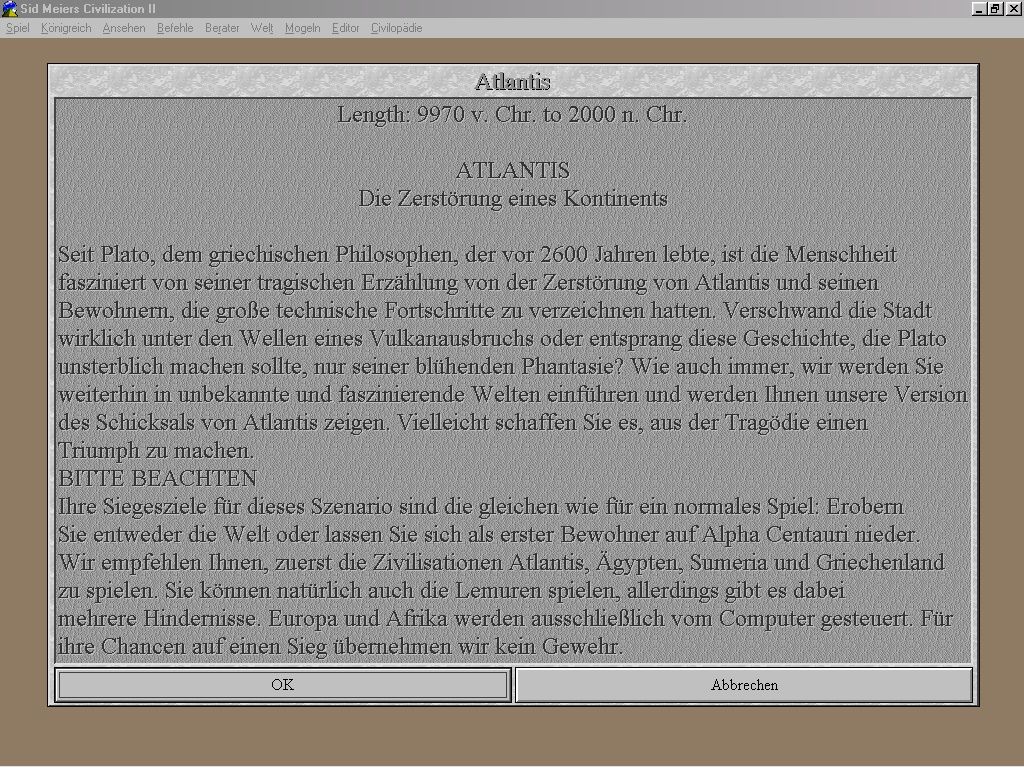 Screenshot of Civilization II: Fantastic Worlds (Windows 3.x, 1997 ...