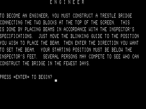 Engineer Attributes Tech Specs Ratings Mobygames