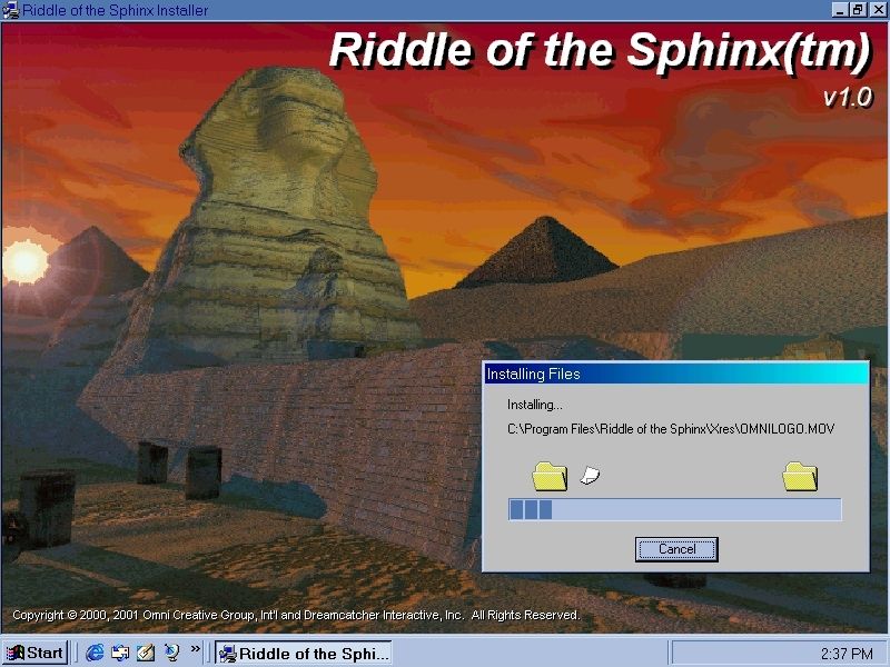 Screenshot of Riddle of the Sphinx: An Egyptian Adventure (Windows ...