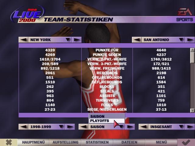 Screenshot of NBA Live 2000 (Windows, 1999) - MobyGames