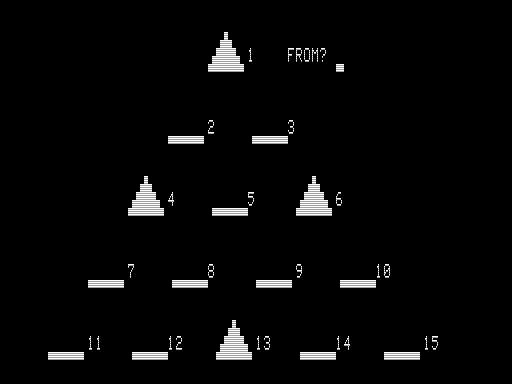 Screenshot of Pyramids (TRS-80, 1979) - MobyGames