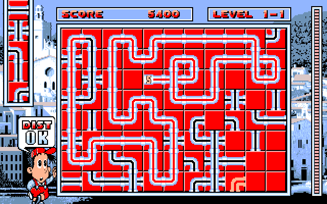 Screenshot of Pipe Dream (PC-88, 1989) - MobyGames