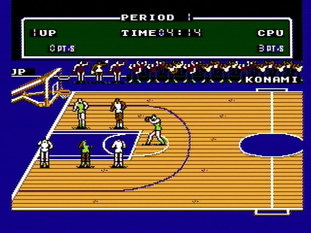 Screenshot of Double Dribble (NES, 1986) - MobyGames