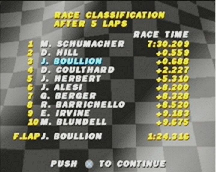 Screenshot of Formula 1 (PlayStation, 1996) - MobyGames