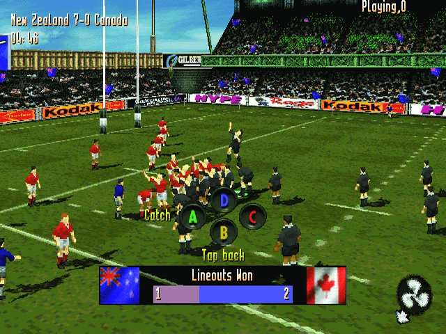 Screenshot of Jonah Lomu Rugby (PlayStation, 1997) - MobyGames