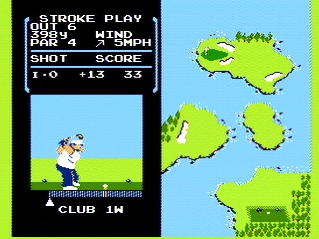 Screenshot of Golf (NES, 1984) - MobyGames