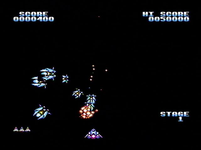 Screenshot of Gyruss (NES, 1983) - MobyGames