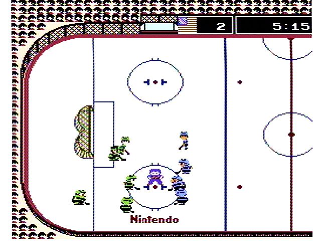 Screenshot of Ice Hockey NES 1988 MobyGames