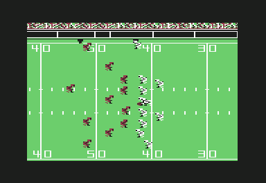 Screenshot of Super Bowl Sunday (Commodore 64, 1985) - MobyGames