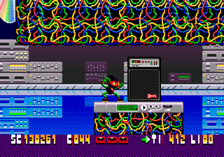 Screenshot of Zool (Genesis, 1992) - MobyGames
