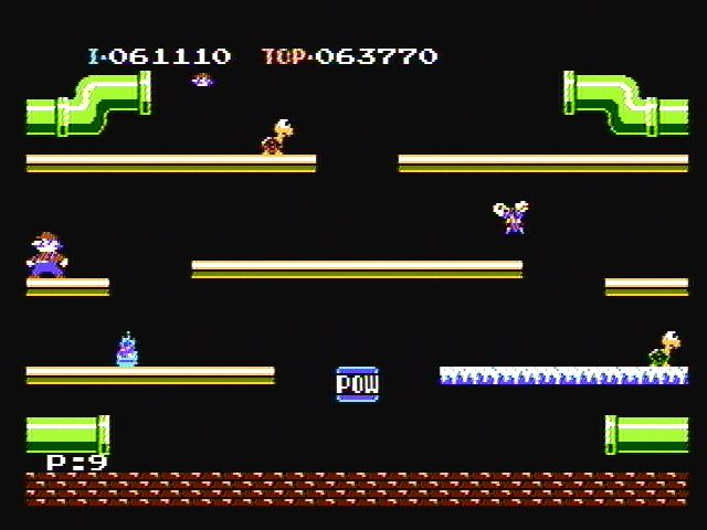 Screenshot of Mario Bros. (NES, 1983) - MobyGames