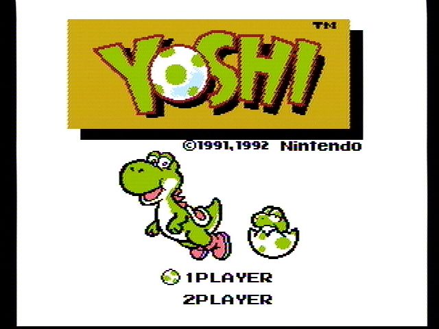 Screenshot of Yoshi (NES, 1991) - MobyGames