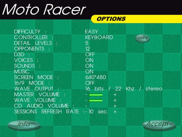 Screenshot of Moto Racer (Windows, 1997) - MobyGames