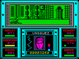 Screenshot of Aliens: The Computer Game (ZX Spectrum, 1987) - MobyGames