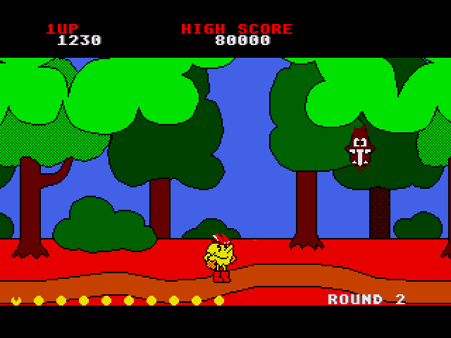 Screenshot of Pac-Land (Amiga, 1984) - MobyGames