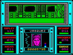 Screenshot of Aliens: The Computer Game (ZX Spectrum, 1987) - MobyGames