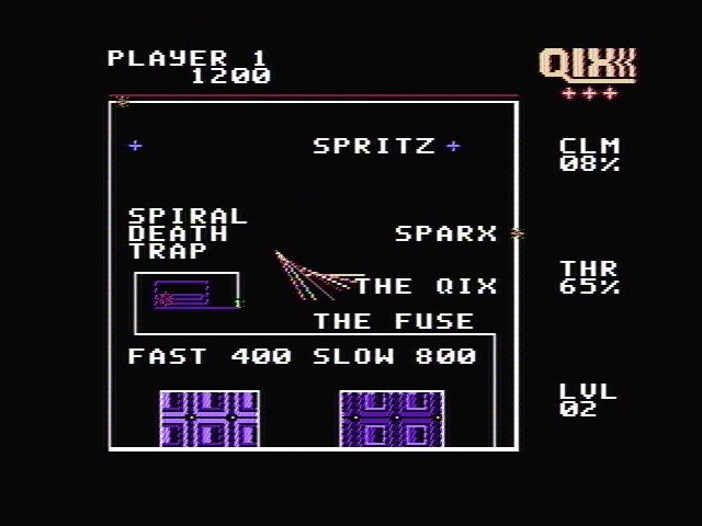 Screenshot of QIX (NES, 1981) - MobyGames