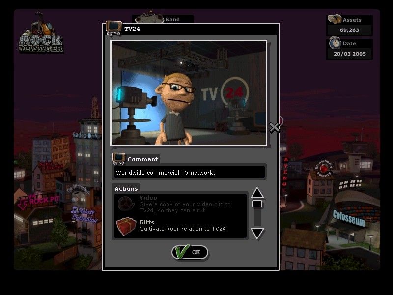 Screenshot of Rock Manager (Windows, 2001) - MobyGames