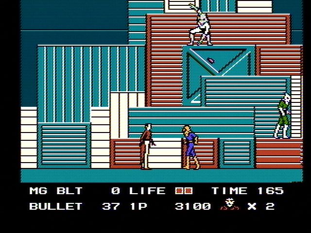 Screenshot of Rolling Thunder (NES, 1986) - MobyGames