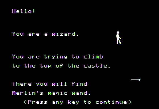 Screenshot of Magic Castle (Apple II, 1985) - MobyGames