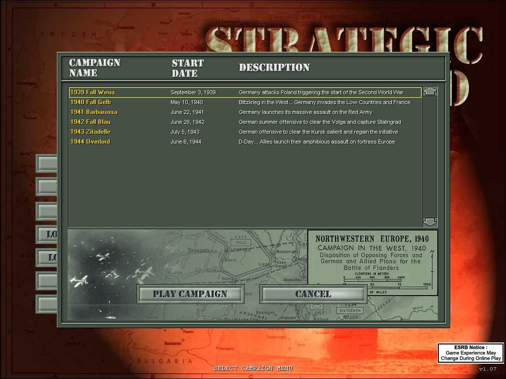 Screenshot of Strategic Command: European Theater (Windows, 2002) - MobyGames