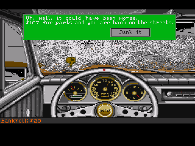 Screenshot of Street Rod 2: The Next Generation (Amiga, 1991) - MobyGames