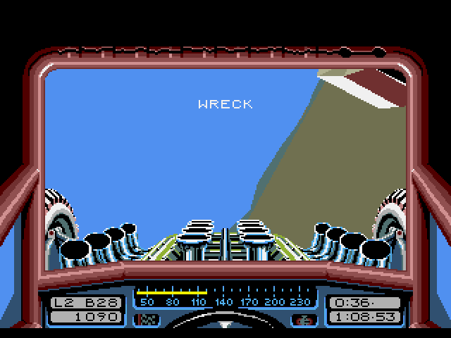 Screenshot of Stunt Track Racer (Amiga, 1989) - MobyGames