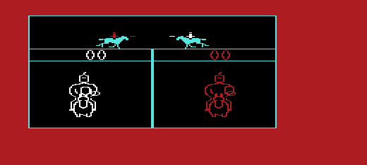 Screenshot of Medieval Joust (VIC-20, 1983) - MobyGames