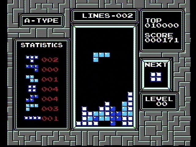 Screenshot of Tetris (NES, 1989) - MobyGames