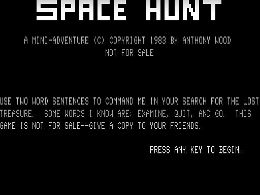 Space Hunt (1983) - MobyGames