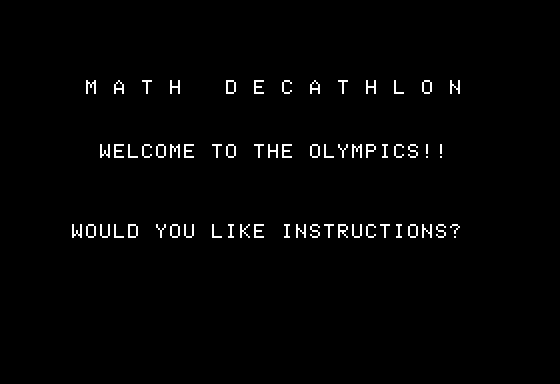 Math Decathlon (1981) - MobyGames